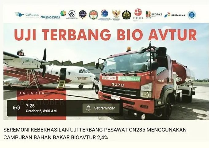 Uji Terbang Pesawat CN235-220 dengan Bahan Bakar Bioavtur J2.4 Karya ...
